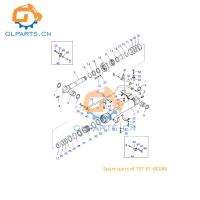 China Komatsu PC650-8EO PC700LC-8EO Excavator Bucket Cylinder 707-01-0CG80 21-35 MPa for sale