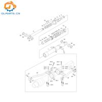 China 31N960110 31N960111 Bucket Hydraulic Cylinder for Hyundai R320-7 R320LC-7 Excavator with 1-Year Warranty for sale