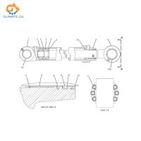China 185-0165 CA1850165 Boom Hydraulic Cylinder for Caterpillar 385C Excavator 55 HRC for sale