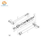 China VOE14556580 Hydraulic Boom Cylinder for Volvo EC460B EC460 Excavator - 55 HRC Hardness, 30μm Chromium Plating for sale