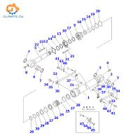 China Komatsu PC400-7 Bucket Cylinder 707-01-XT861 XT862 - OEM Hydraulic Excavator Parts with 12 Month Warranty for sale