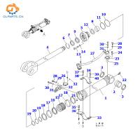 China Komatsu WA600-6 Steering Cylinder Assembly 707-01-0J031 707-01-0J041 with 12 Month Warranty and 3-7 Day Lead Time for sale