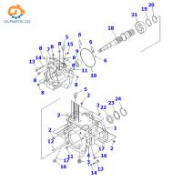 China Komatsu D155 D155A-6 Hydraulic Main Pump 708-3D-11124 708-1h-00250 for Bulldozer for sale
