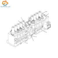 China Excavator Hydraulic Main Control Valve 259-7464 for Caterpillar E320D 323D - 206.5kg OEM Replacement for sale