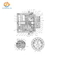 China 114-8222 151-9688 Travel Motor Assembly for Caterpillar E312 312-A 312B Excavators with 6-Month Warranty for sale