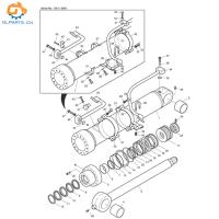 China Doosan SOLAR 300LC DX300 Bucket Hydraulic Cylinder 24409282H 2440-9282G New OEM 1 Year Warranty for sale