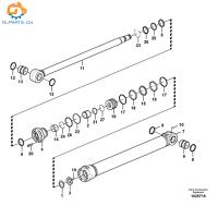 China Volvo EC380D EC360 EC330C Boom Hydraulic Cylinder Parts 14549596 14642744 with 1-Year Warranty for sale