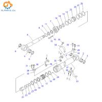 China Komatsu PC200-7 PC200 PC200LC-7 Boom Hydraulic Cylinder 707-13-12260 with 1 Year Warranty for sale