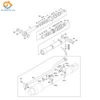 China Arm Hydraulic Cylinder 31Q6-50131 31Y128631 31Y136980 for Hyundai R210LC-9 R220LC-9 Excavator for sale