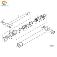China VOE14726186 Bucket Hydraulic Cylinder for Volvo EC750D EC750E Excavator with HRC 55 Hardness and 1-Year Warranty for sale