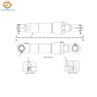 China 4172655 4172657 4172659 Boom Stick Bucket Hydraulic Cylinder for 330D 336D Excavator 25Mn Steel for sale