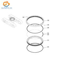 China 9184497 9285583 Slewing Bearing for Hitachi ZX110 ZX120 Excavators with 6-Month Warranty for sale
