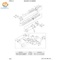 China 31Y1-33881 31QA-60110 Bucket Hydraulic Cylinder Assy for Hyundai R430LC-9S R380LC-9 R800LC-9 for sale