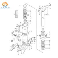 China Bucket Hydraulic Cylinder 4713319 YA00004900 for Hitachi ZX870-5G ZX870LC-5G Excavator for sale