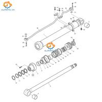 China K1027313 K1026247A K1008738A Boom Hydraulic Cylinder for Doosan DX160LC DX140LC Excavator 1 Year Warranty for sale