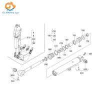 China RA229-67800 RB238-67804 Mini Excavator Hydraulic Bucket Cylinder for Kubota U175 12 Months Warranty for sale