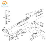 China Kubota KX080-3S KX080-4 RD829-67600 Excavator Hydraulic Arm Cylinder 12 Month Warranty for sale