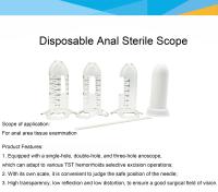 China Anorectal Disposable Lighted Anoscope With Light Source Transparent Speculum for sale