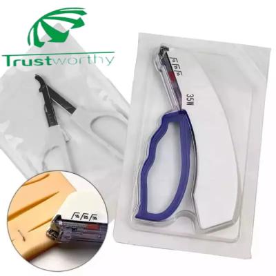 China Portable Sterile Hospital Disposable Skin Stapler 35W Medical Subcuticular Absorbent Skin Stapler for sale