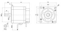 China 310vdc 2.5kw BLDC Motor Nema43 110mm Square Shape Stepper Motor Brushless for sale