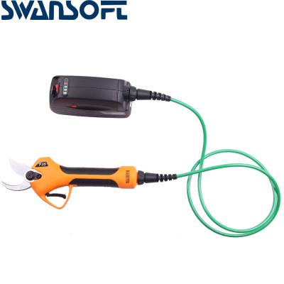 China SWANSOFT Electric Gardening Scissors Tree Branch Cutting Pruners Garden Electric Secateurs for sale