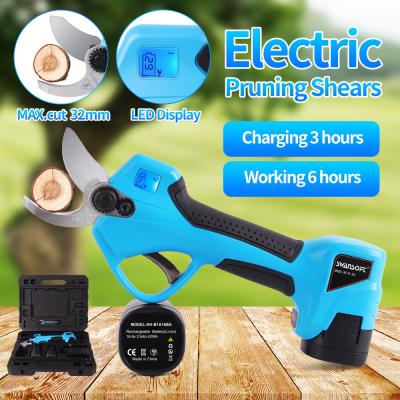 China 16.8V 32mm New Electric Pruning Shear With LED Screen / Cordless Pruner For Fruit Tree Branches With Hand Protection for sale