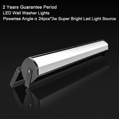 China 2 Years Guarantee Period LED Wall Washer Lights powered by 65 Degree Angle and 24pcs*3w Super Bright Led Light Source for sale