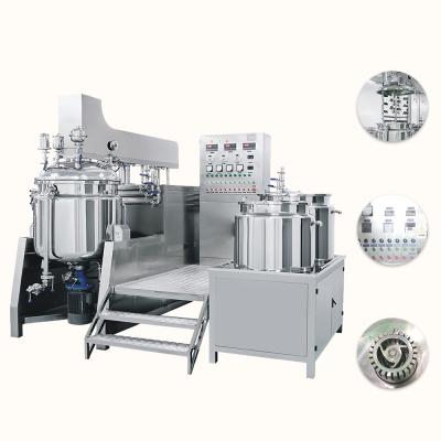 China Industrial 100L 200L 500L Vacuum Face Cream Mixing Homogenizing Emulsifier Machine Mixer Cosmetics Production Equipment Line for sale