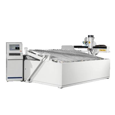 China Cantilever Cutting Table Water Jet Cutting Machine With Hydraulic Lifter Semi Auto Loading for sale