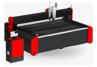 China High Accuracy 5 Axis CNC Water Jet Cutting Machine 3000x2000mm 60000psi for Metal Composite for sale