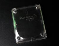 China Plastic Injection Mold Mirror polished Cover 4 metal thread on cornor , double injection mold for sale