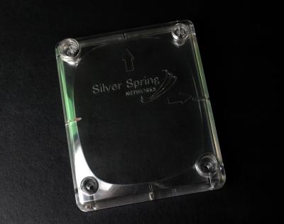 China Plastic Injection Mold Mirror polished Cover 4 metal thread on cornor , double injection mold for sale