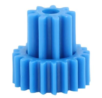 China Double Gears High Precision Plastic Gear Moulding Blue Color 20-450 Tons Injection for sale