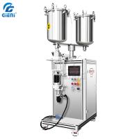 China Stainless Steel Mascara Filling Machine with 20L Double Tank and Two Nozzles - 22-28pcs/min Output, AC220V for sale