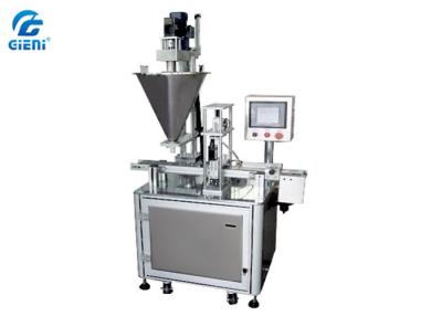 China Screw Feeding Loose Powder Filling Machine with Servo Motor - 15L Tank Capacity, 15-30 PCS/min Speed for sale