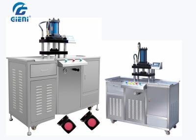 China Stainless Steel Eyeshadow Powder Press Machine 147×58×155cm with 8-Ton Hydraulic Pressure for sale
