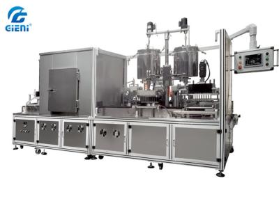 China 20L Double Tank Lipstick Filling Machine with Cooling Tunnel 14kW Power 30-35pcs/min Output for sale