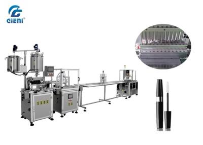 China Linear Type 12 Nozzles Mascara Filling Machine with Servo Motor, 1-15ml Range, 60-84 PCS/Min Output for sale