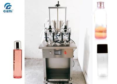 China Semi-Auto Four Nozzles Toner Filling Machine for Glass Bottles - 10-20 bot/min, 5-1000ml Capacity for sale