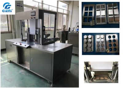 China 2.8kw Power Cosmetic Powder Press Machine With 6 / 8 Cavities Pressed Mold for sale