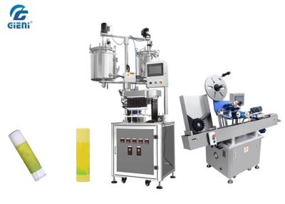 China 12 Nozzles Automatic Lip Balm Manufacturing Equipment with Auto Labeller - 7ml Capacity, 3.8KW Power for sale