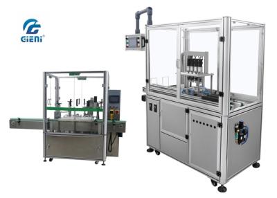 China Servo Motor Driven Essential Oil Bottle Filling Capping Machine 72-84pcs/min for 1.5-4.5cm Caps for sale