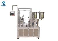 China Rotary Mascara Filling and Capping Machine JRM Model 24-30pcs/min with 15L Tank and Auto Weight Checking for sale