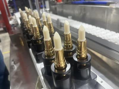 China Full Automatic Grade Lipstick Filling Machine With 2 Nozzles And Ceramic Heating Tank Volume for sale
