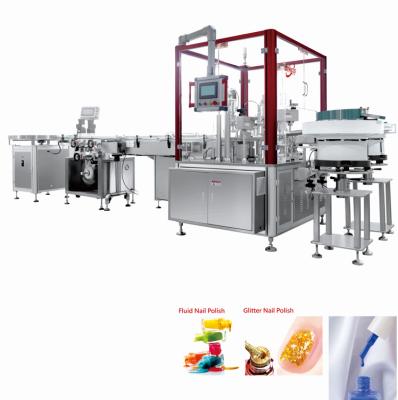 China Automatic Nail Polish Filling Machine 20-30 Bottles/Min with 500kg Stainless Steel Frame and Piston Filling System for sale