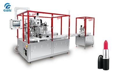 China Silicone Lipstick Filling Machine For 1300pcs Per Hour With Euro Standard Aluminum Profile Column for sale