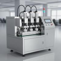China Anti Scratch Ring Pushing Cushion Filling Machine with High Speed 48PCS/Min and Four Nozzle Servo Filling for Compact Packaging for sale