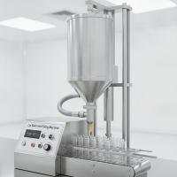 China Single Nozzle Lip Balm Filling Machine with Tank Lift and Precise Dosing for Hot Fill Applications for sale