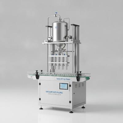 China Vacuum Hot Filling Machine with Vacuum Deaeration and Tank Lift Up Down for Precision Cosmetic Filling for sale