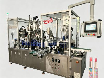 China JQH-02 Rotary Lipgloss Filling Machine with 80 PCS/MIN Speed, SUS304 Material, and Dual-Station Efficiency for Cosmetic Production for sale